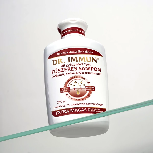 DR. IMMUN® Fűszeres Hajsampon hajnövesztő, hajerősítő összetevőkkel.